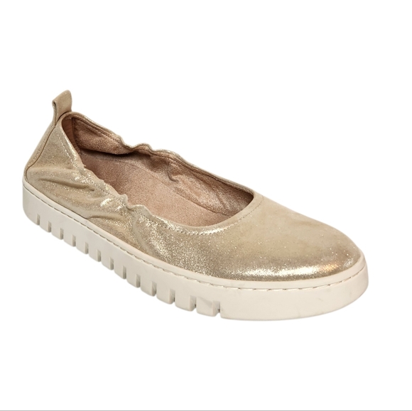 Vionic | Shoes | Vionic Uptown Ballet Shoes Gold Leather Comfort Size 9 ...